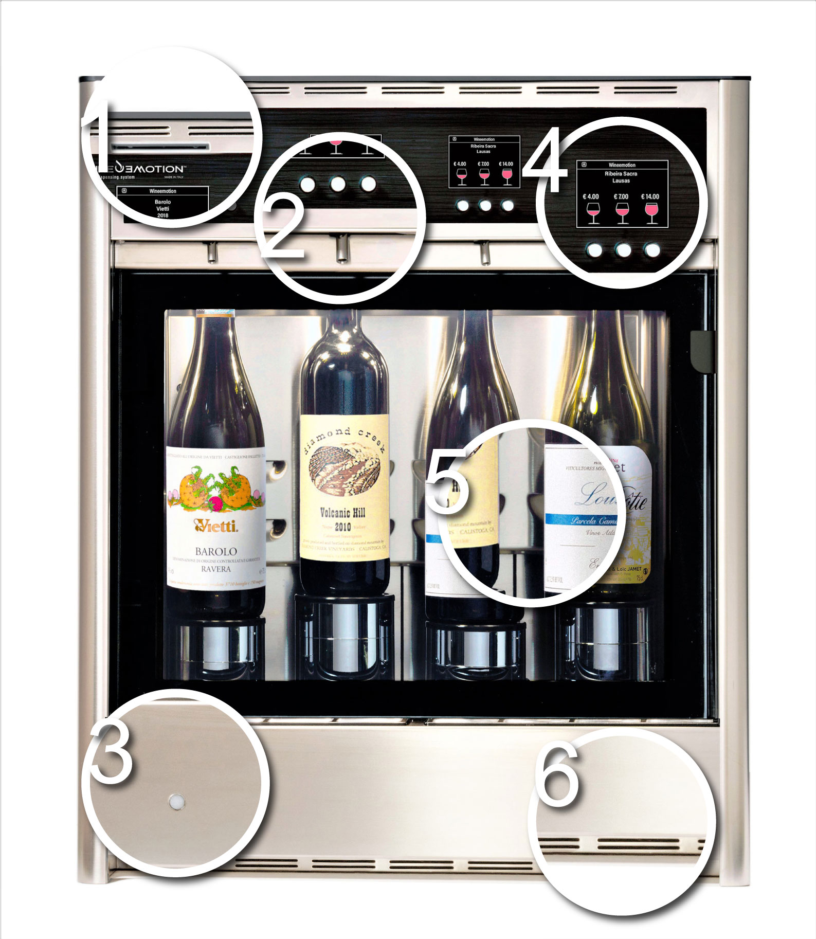 Four Bottles Wine Dispenser – QUATTRO SELF – Wineemotion